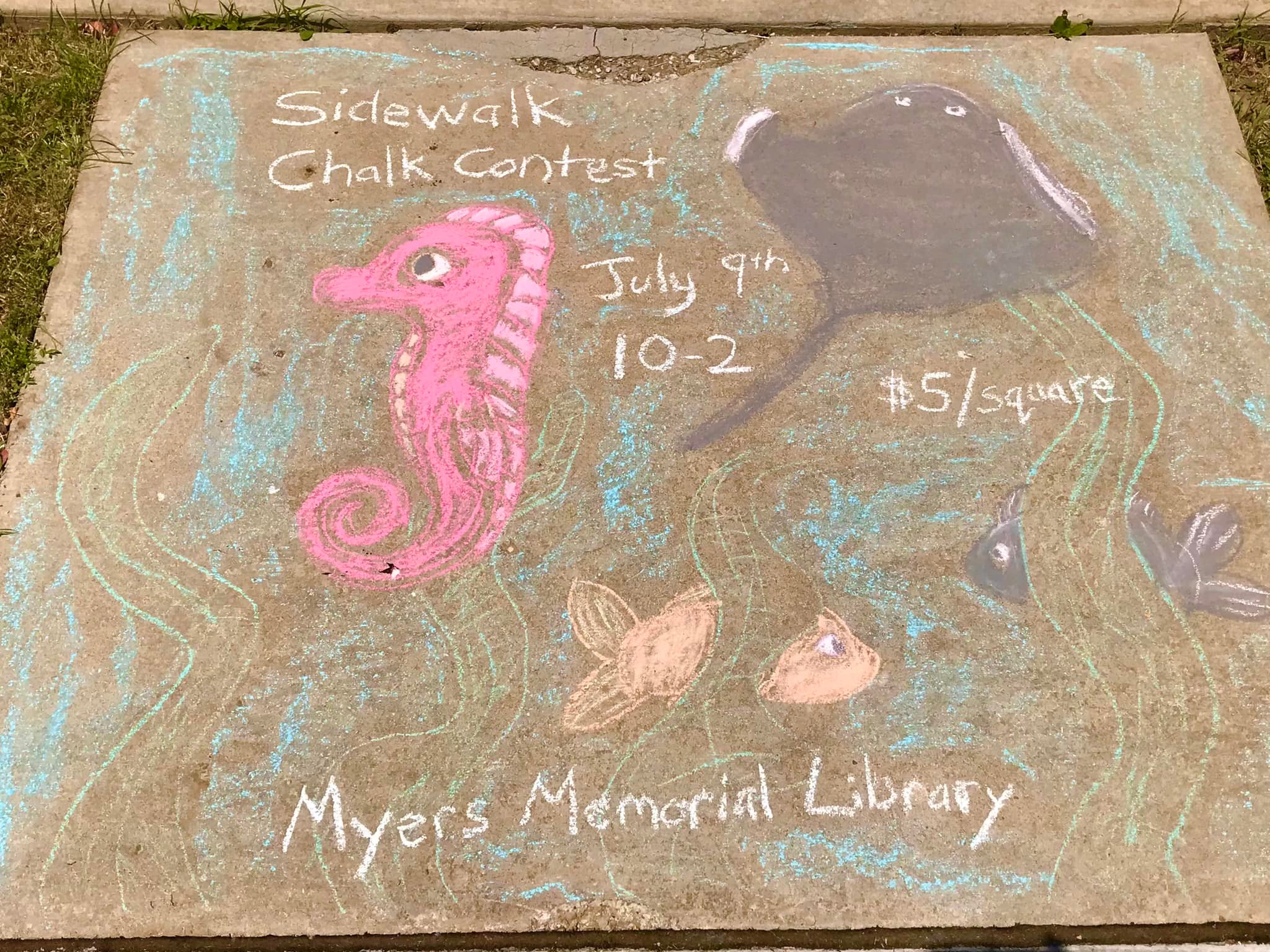 Summer Chalk Contest Hosted By The Myers Memorial Library On Saturday ...